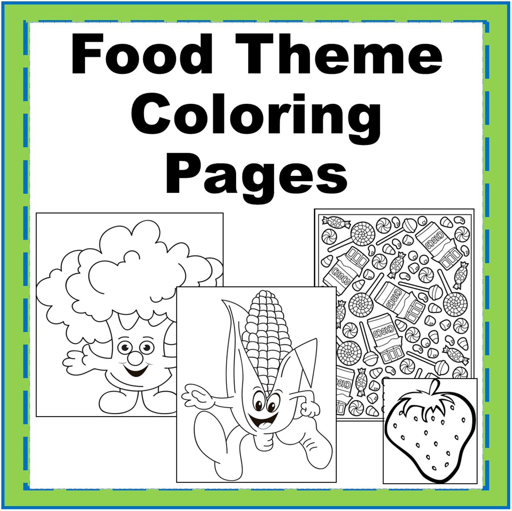 Healthy Eating Coloring Page