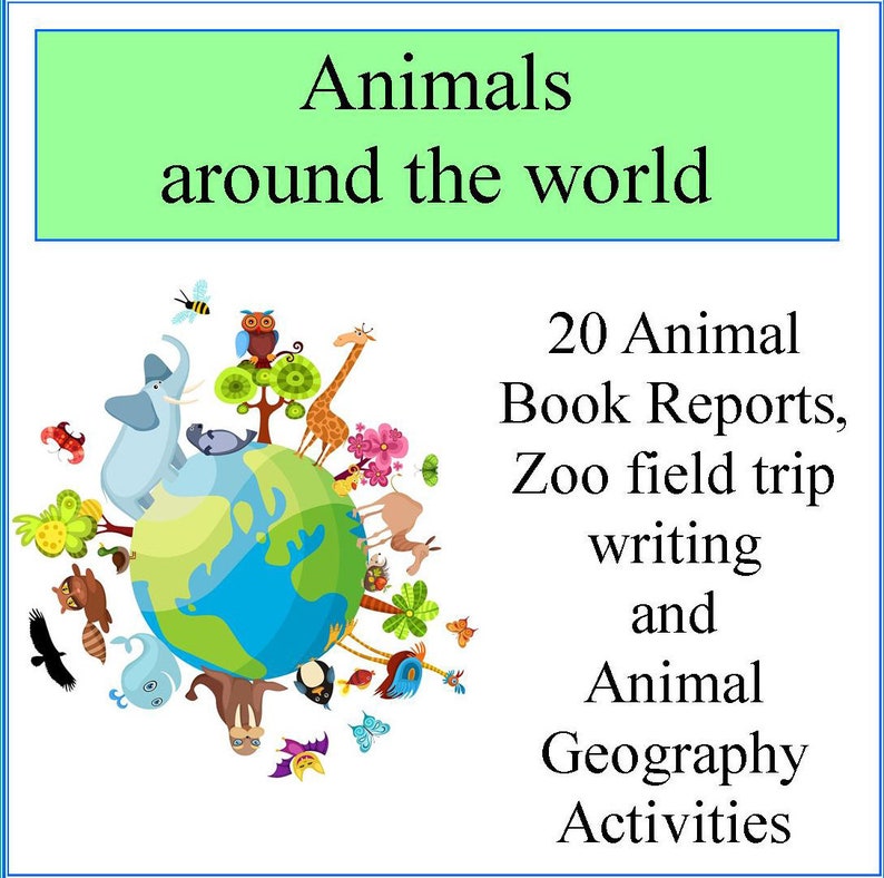 Animals Around the World Reports and Activities Kids School - Etsy