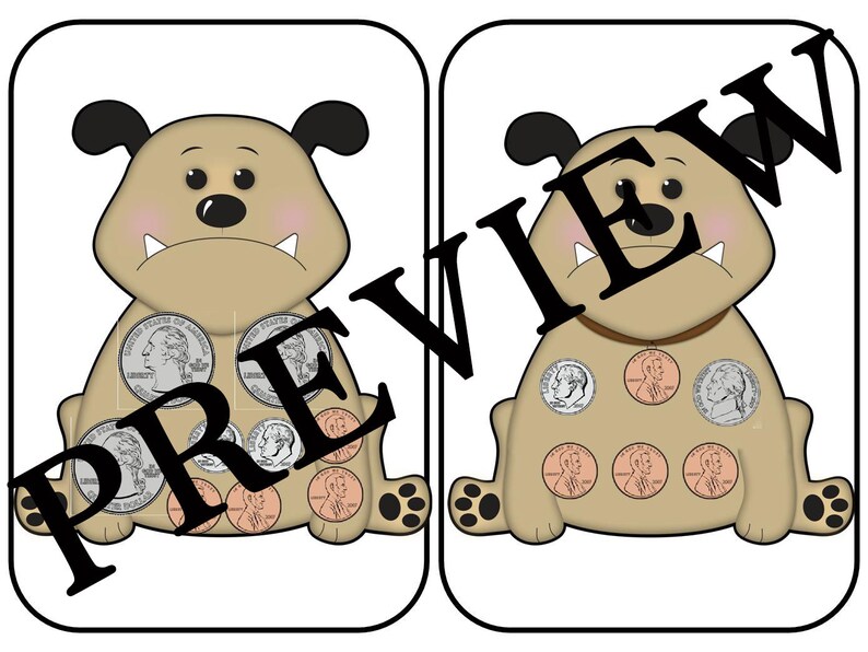 Find a Dog a Bone Money Math Game – Printable Coin Counting Activity ...
