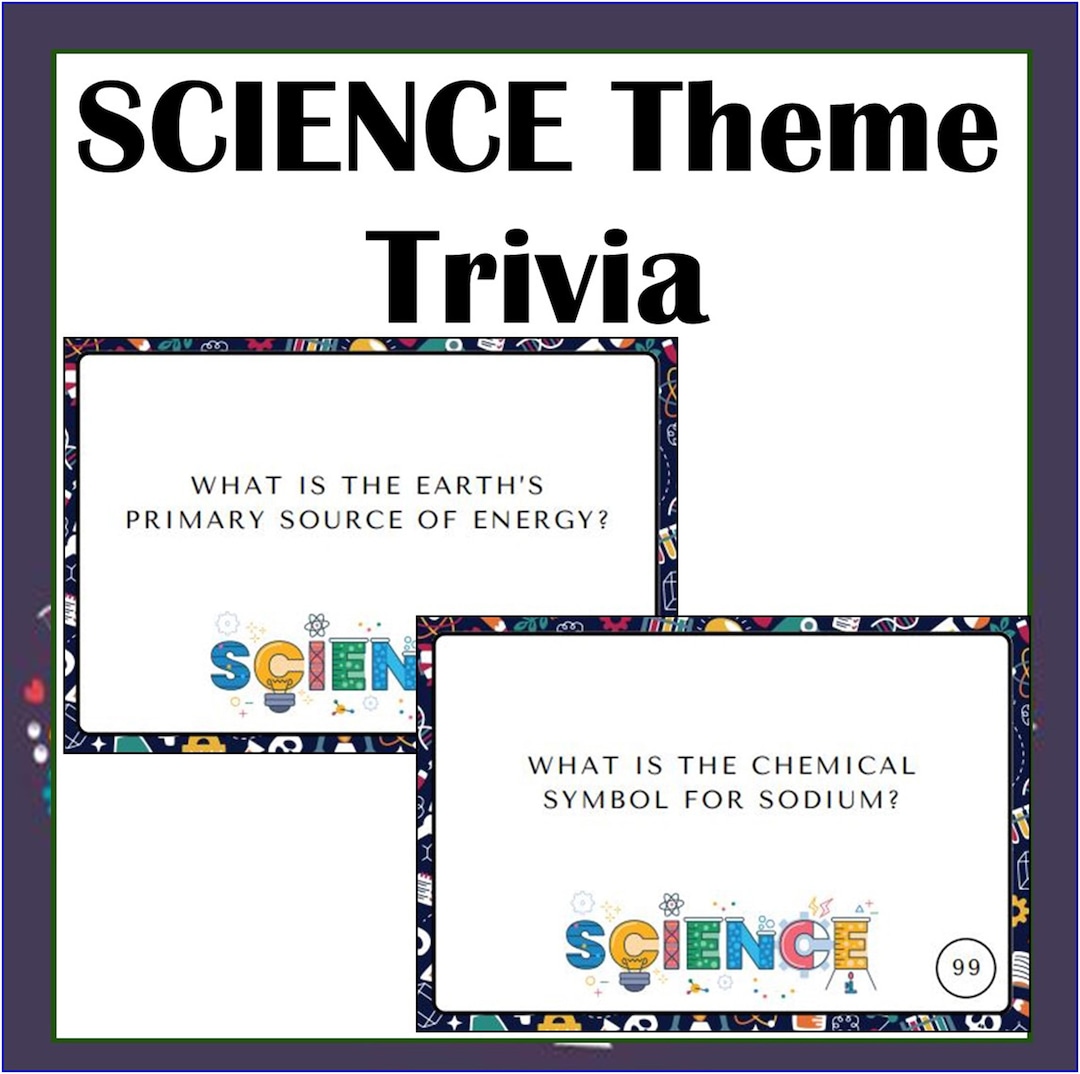 Science Theme Trivia Cards – 100 Printable Science Questions & Facts - Etsy