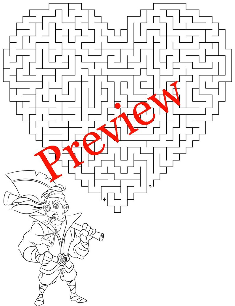 Printable Mazes Games for Kids With a Pirate Theme and 16 Pirate Theme ...