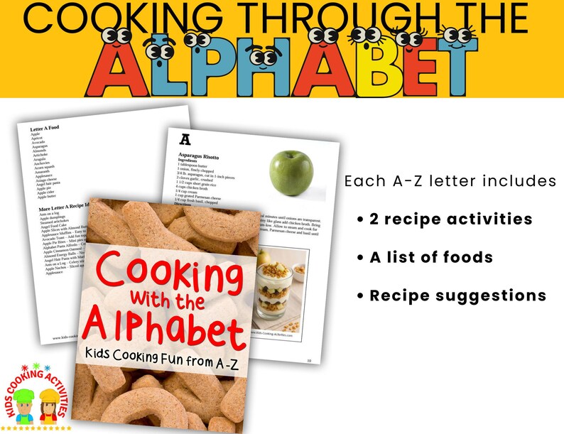 Kids Cooking With the Alphabet: A-Z Recipe & Coloring Activities ...