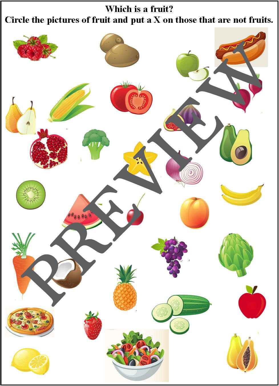 Fruit Group Worksheets Fruit Theme Healthy Eating Printables - Etsy