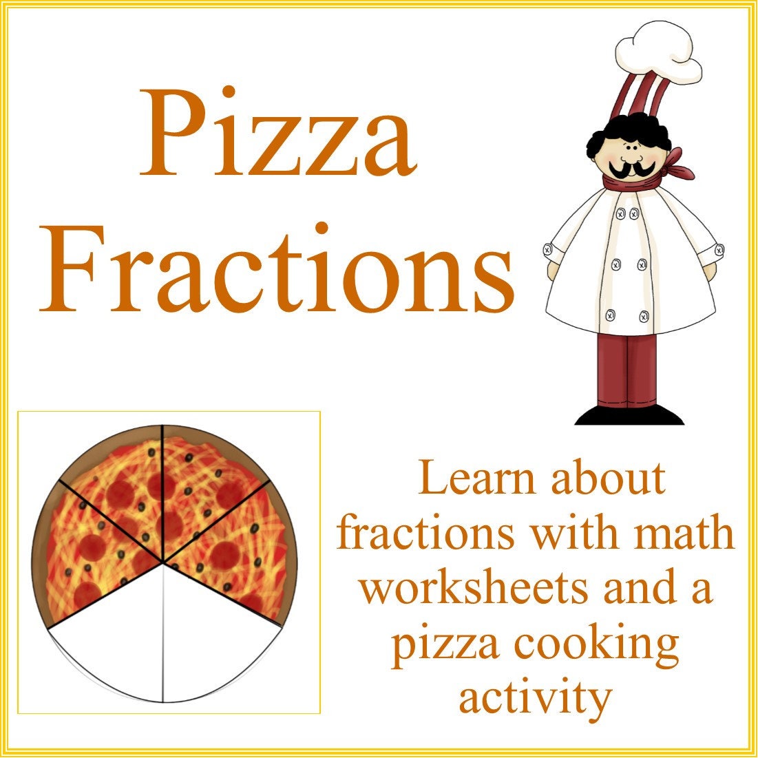 Pizza Fractions Worksheet