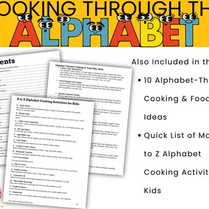 Kids Cooking With the Alphabet: A-Z Recipe & Coloring Activities ...