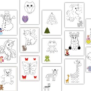 Dot to Dot Coloring Pages – 50 Fun & Educational Worksheets - Etsy