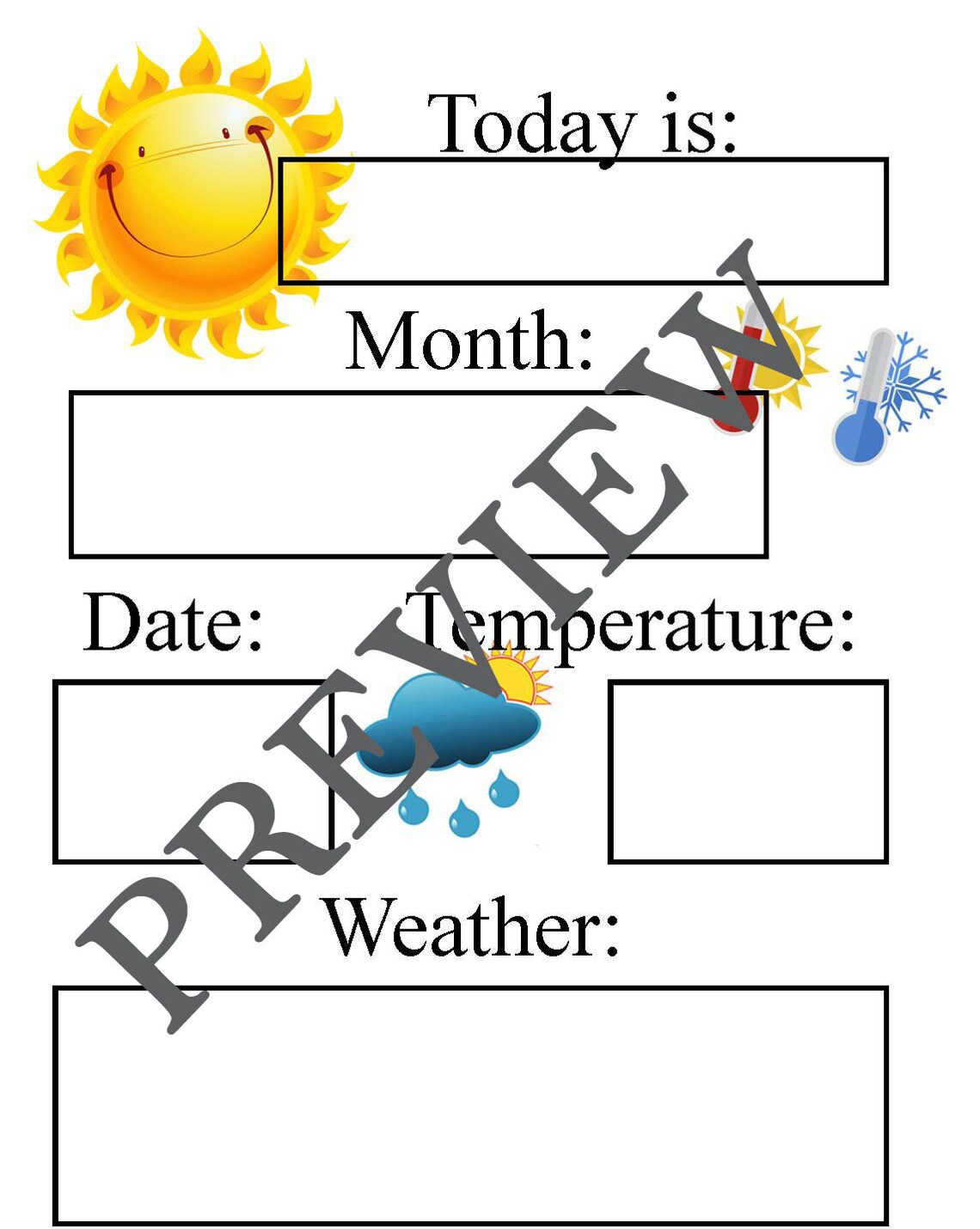 Weather Charts and Graphing Worksheets Weather Printables and ...