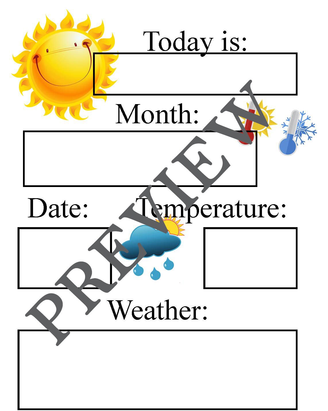Weather Charts and Graphing Worksheets Weather Printables and ...
