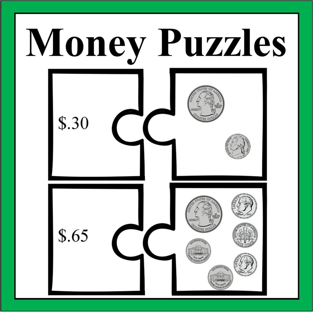 USA Money Puzzles – Practice Counting U.S. Coins With 30 Printable ...