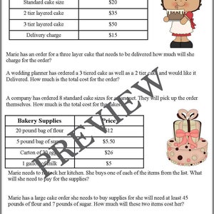 Bakery Shop Money Math Problems – 4 Real-world Money Practice ...