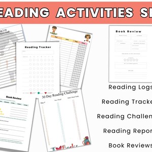 Reading Activities and Logs Printable Pack – Worksheets, Bookmarks ...