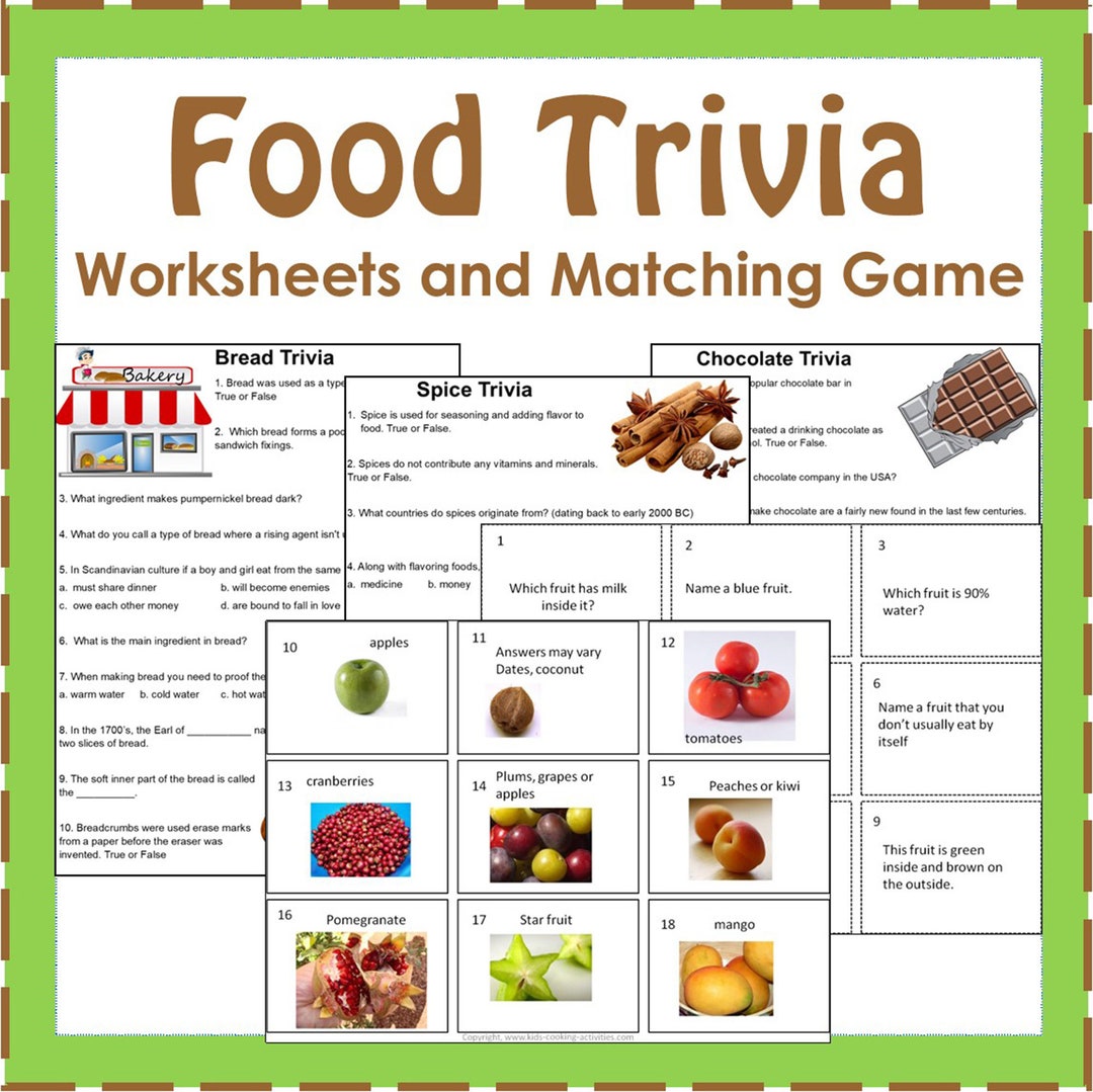 Food Trivia Worksheets And Matching Card Game Food Group Etsy UK food-trivia-worksheets-and-matching-card-game-food-group-etsy-uk