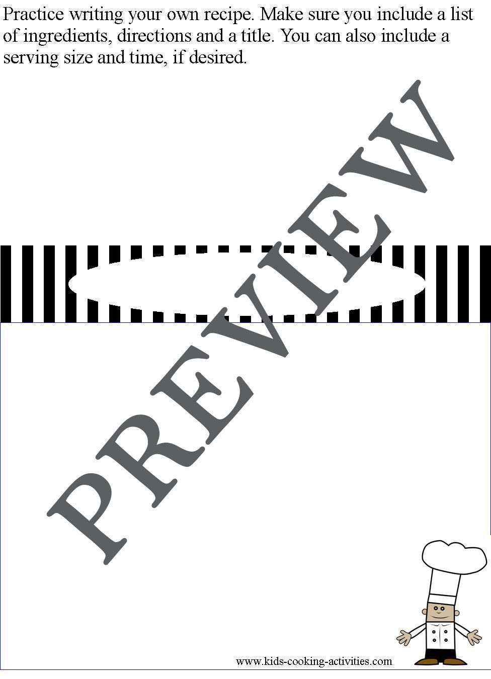 How to Read a Recipe Activity Cooking With Kids Printable, Reading a ...