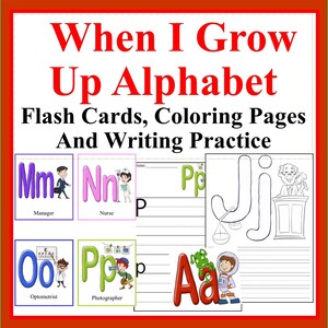 Alphabet Writing Practice and Flashcards Bundle of 3 Kids Writing ...