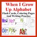 Alphabet Flashcards Bundle: Kids Writing & Coloring Pages (digital ...