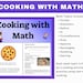 Cooking With Math- Middle School Math and Cooking Activities- Students ...