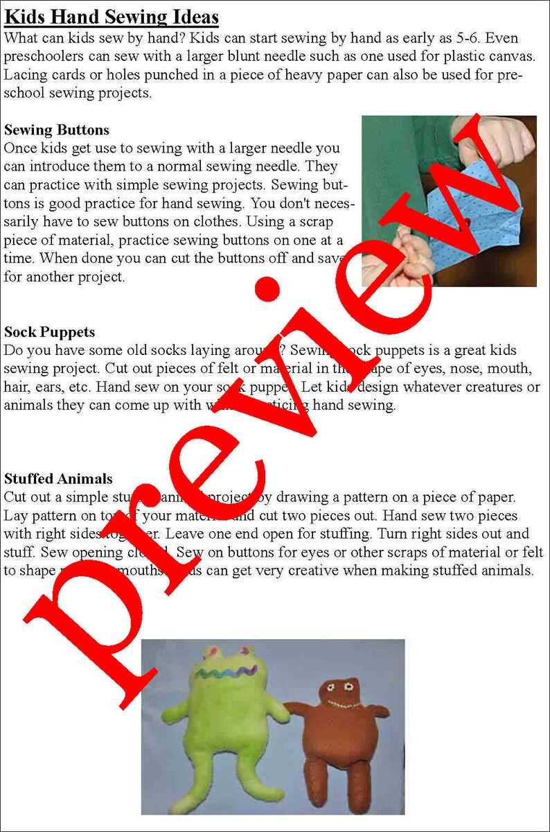 Early Learning Hand Sewing Activities Pre K Grade 1 Sewing Projects - Etsy