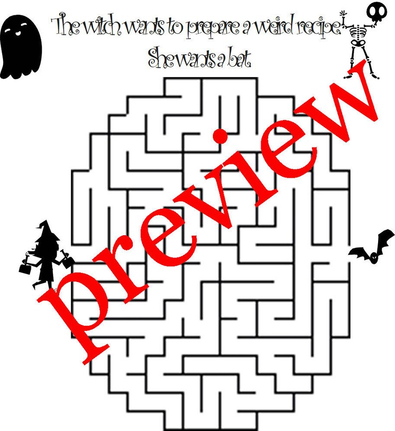 Halloween Mazes – 30 Printable Puzzle Games for Kids (digital Download ...