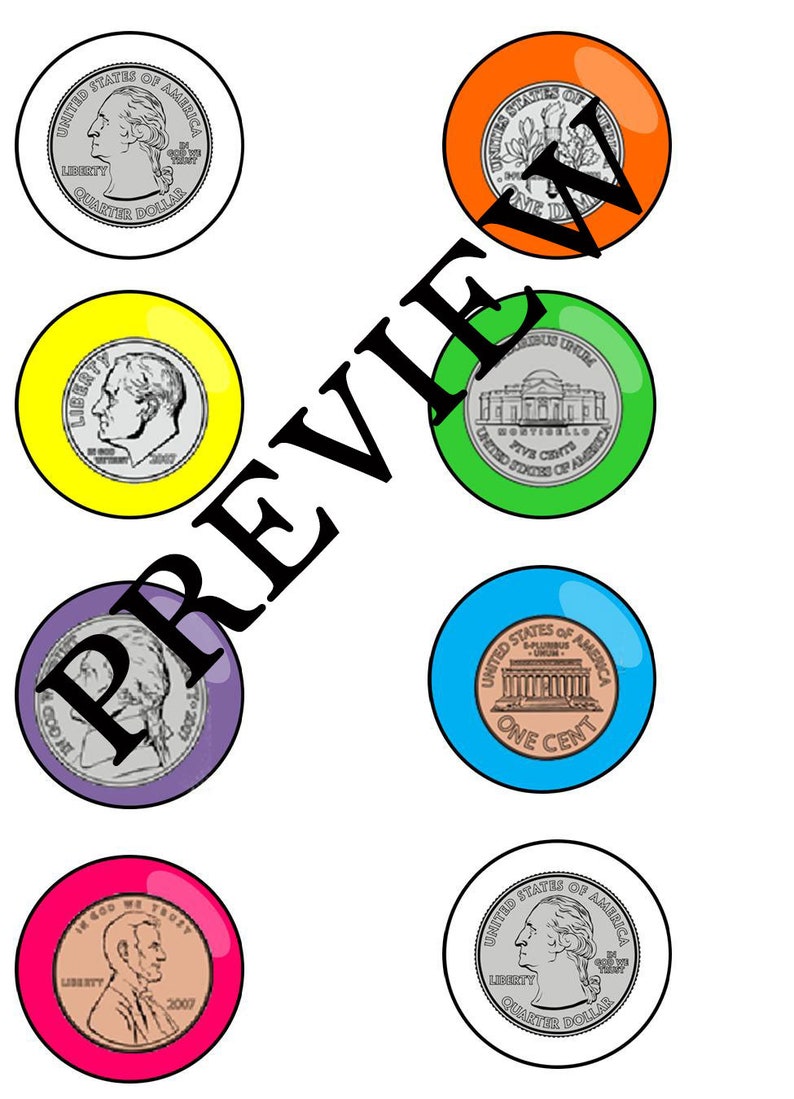 Gumball Machine Counting Coins Money Math Game Printable Money Skills ...