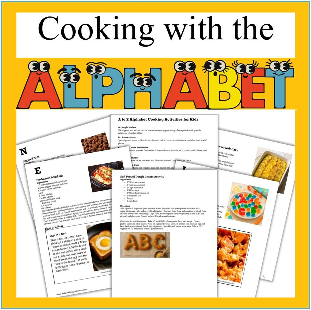 Kids Cooking With the Alphabet: A-Z Recipe & Coloring Activities ...