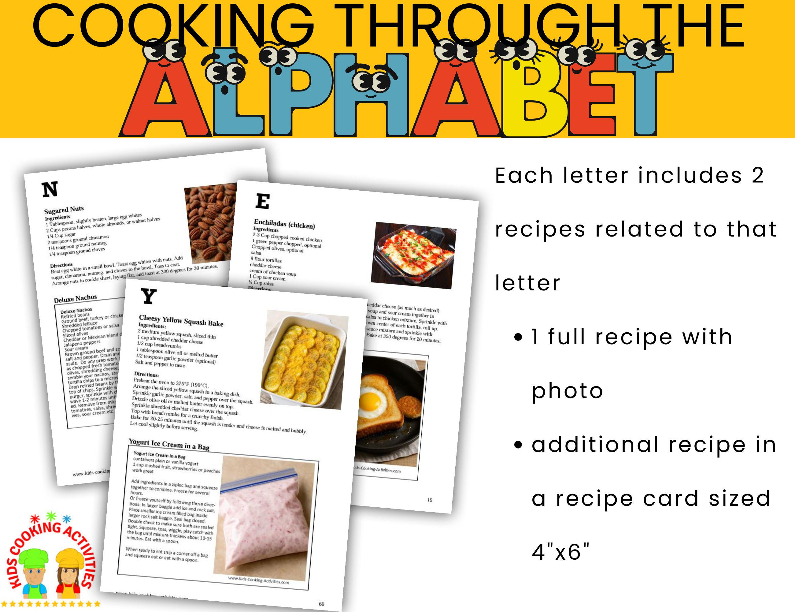 Kids Cooking With the Alphabet: A-Z Recipe & Coloring Activities ...