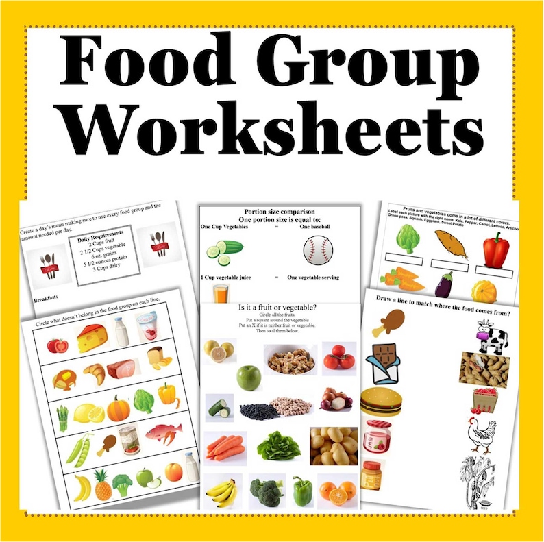 Food Group Activities & Worksheets: Healthy Eating Printables (37 Pages ...