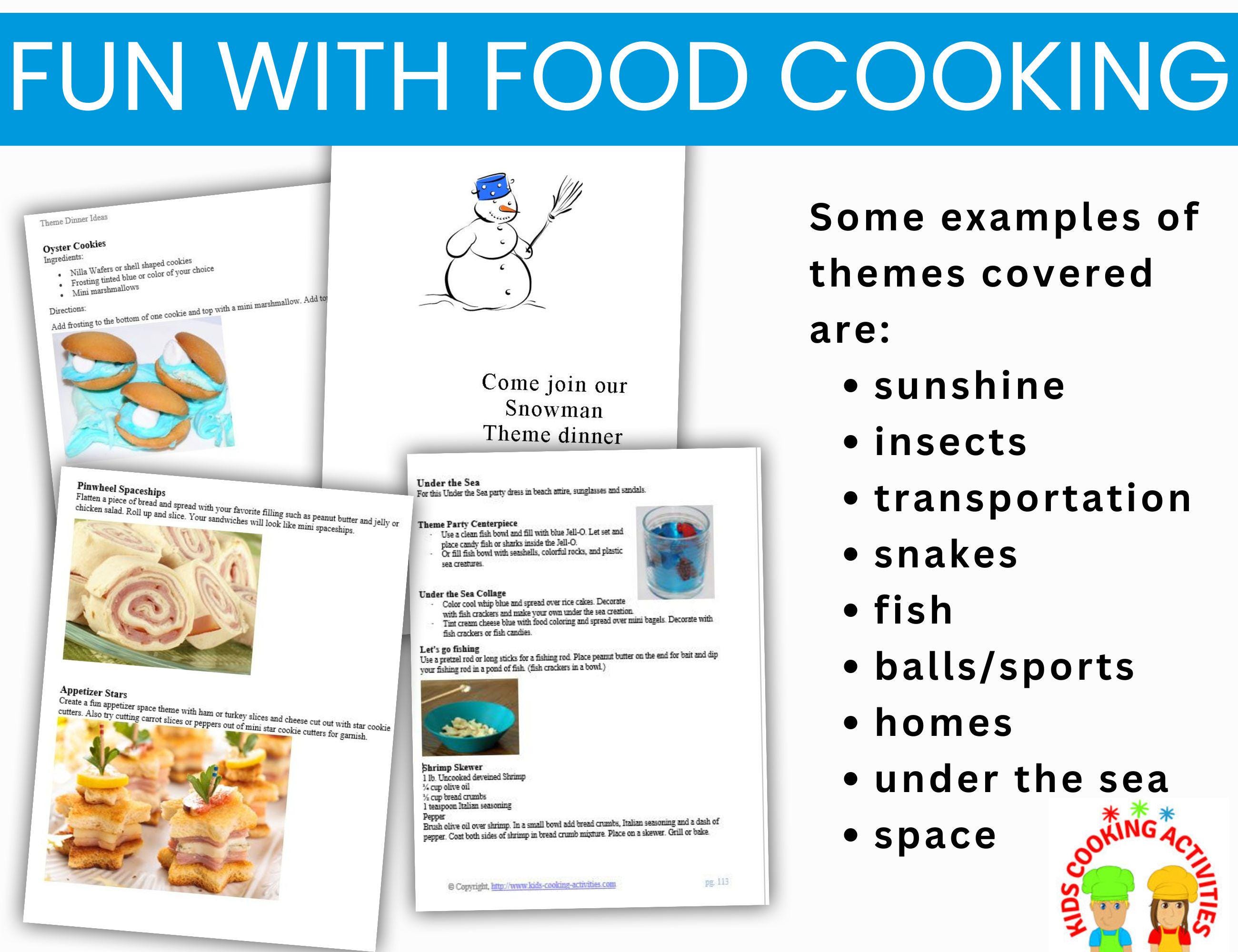 Fun With Food Theme Ideas and Menus- Plan Cooking Classes, Parties ...
