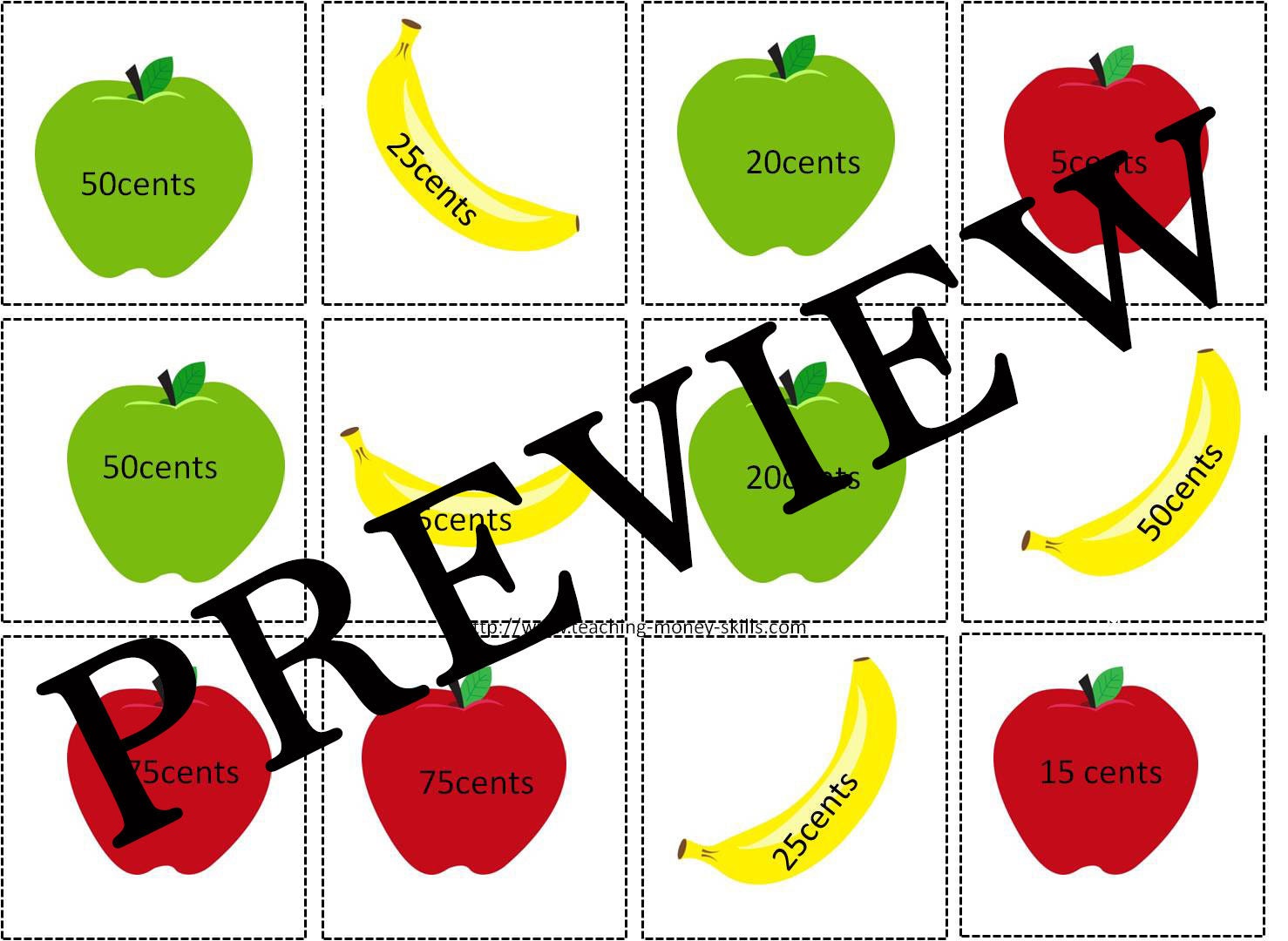 Feed the Monkey Money Game – Printable Coin Counting & Value Matching ...