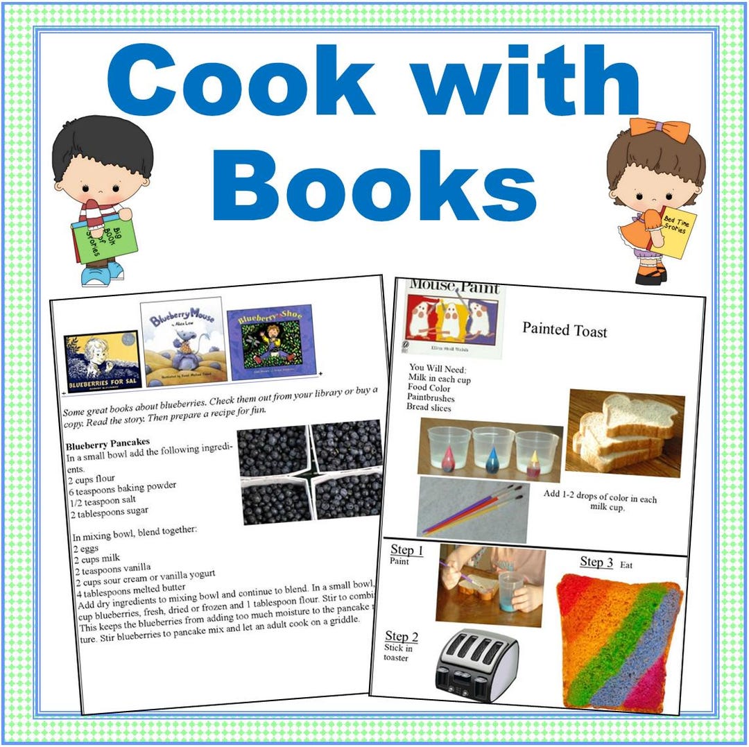 Cooking With Books 36 Cook With Book Activities for Young Children Kids ...