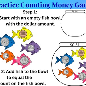 Fish Bowl Counting Coins Money Game – Printable Coin Counting Activity ...