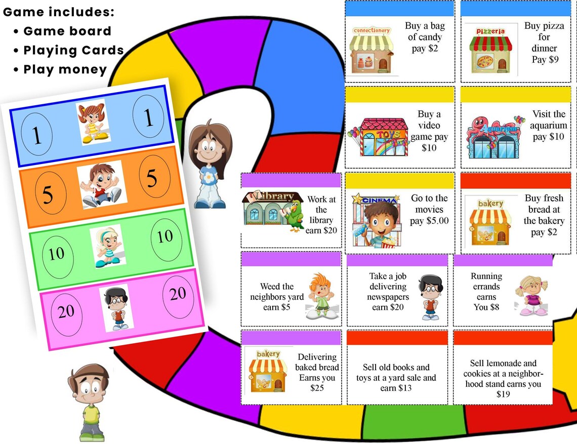 Money Go Round Math Game: Printable Money Skills (digital Download) - Etsy