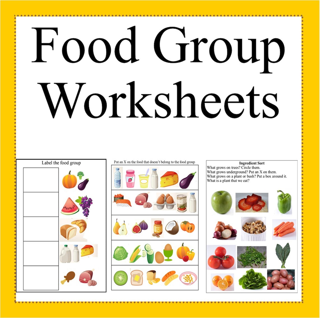 Food Group Activities and Worksheets Food Group Healthy Eating ...
