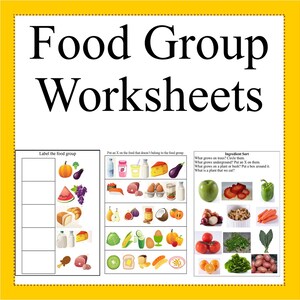 Food Group Activities and Worksheets Food Group Healthy Eating ...