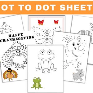 Dot to Dot Coloring Pages – 50 Fun & Educational Worksheets - Etsy