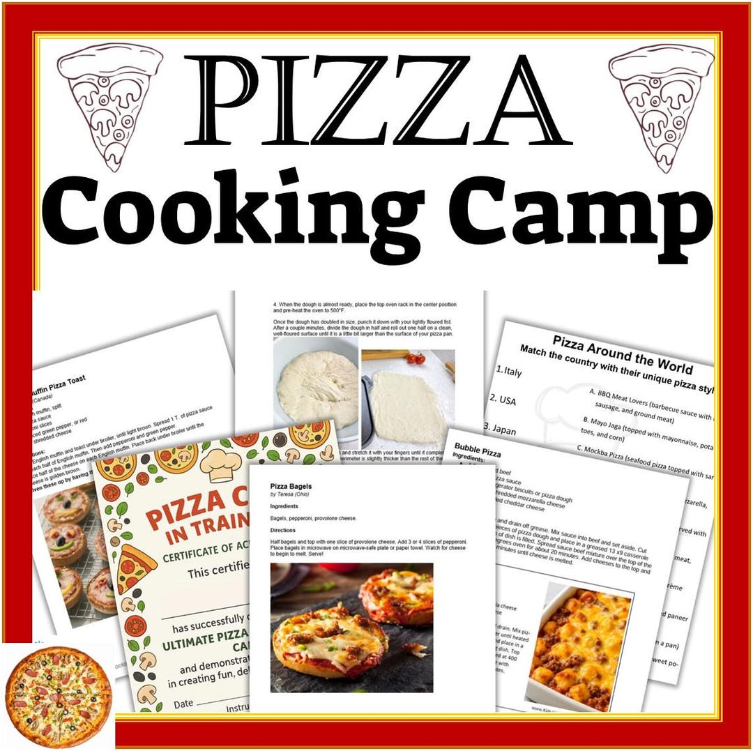 Pizza Kids Cooking Camp: Fun Recipes & Activities (digital Download) - Etsy