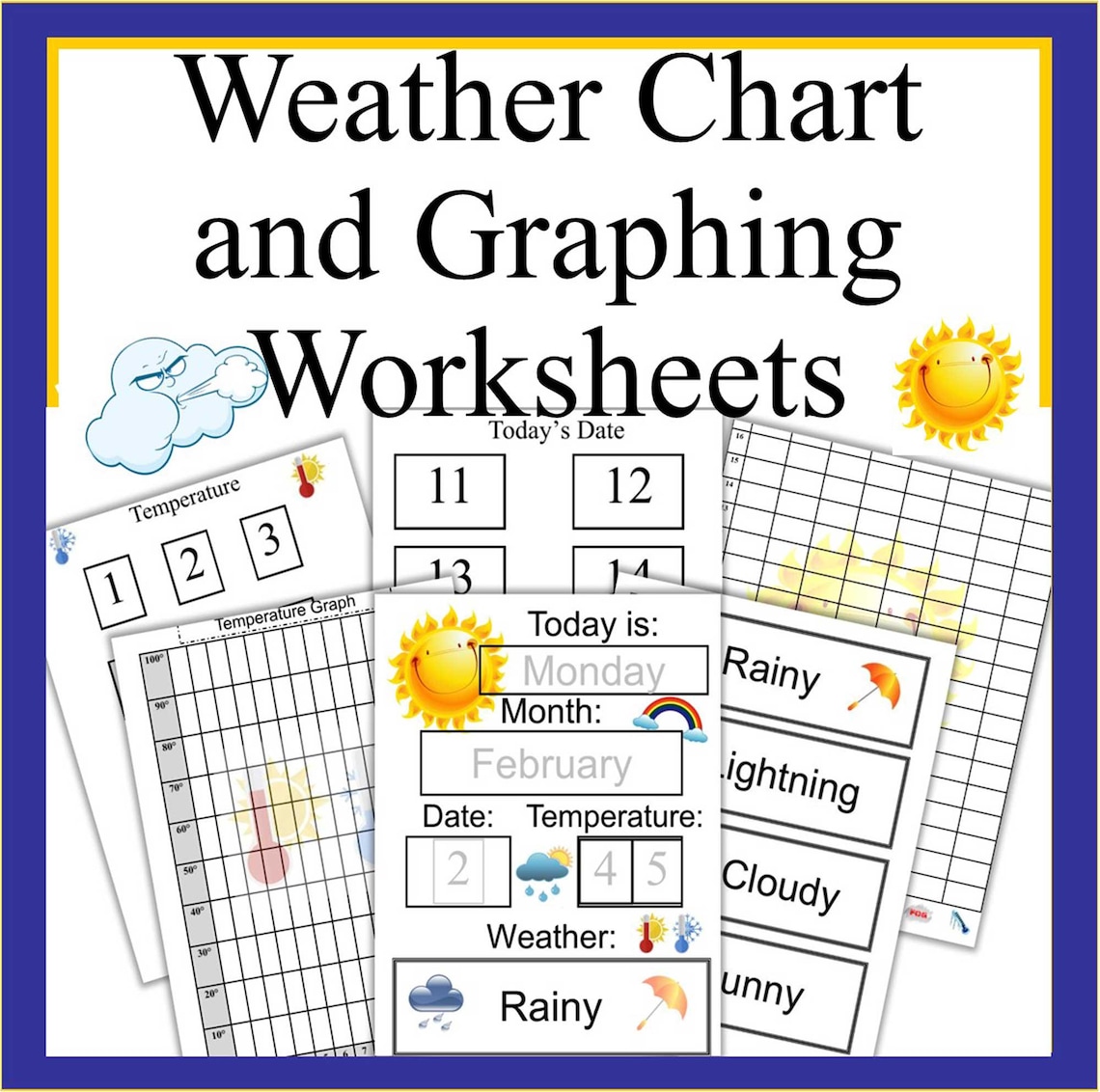 Weather Charts and Graphing Worksheets – Printable Weather Reports ...