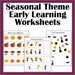 Seasonal Theme Early Learning Worksheets School Worksheets Homeschool ...