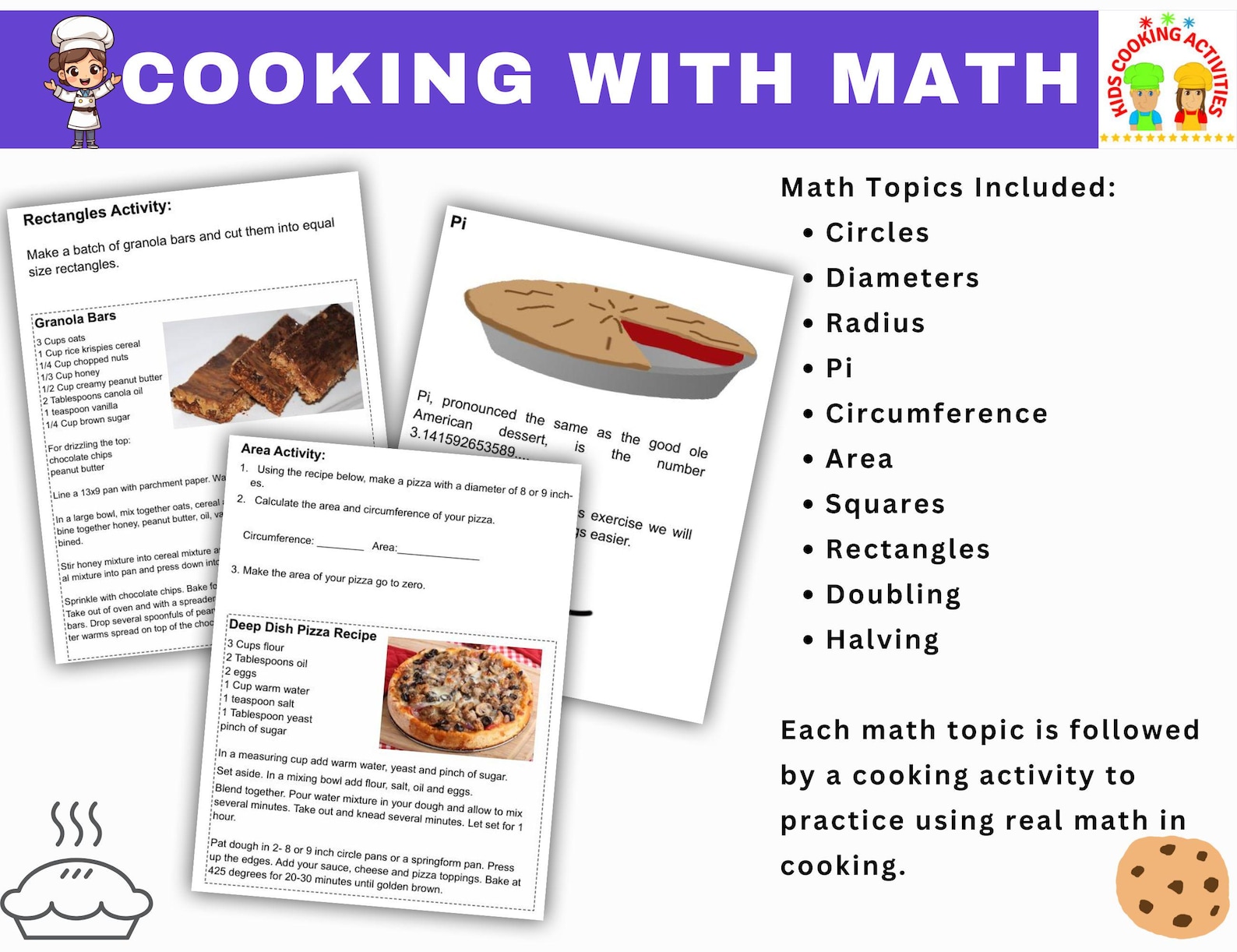 Cooking With Math- Middle School Math and Cooking Activities- Students ...