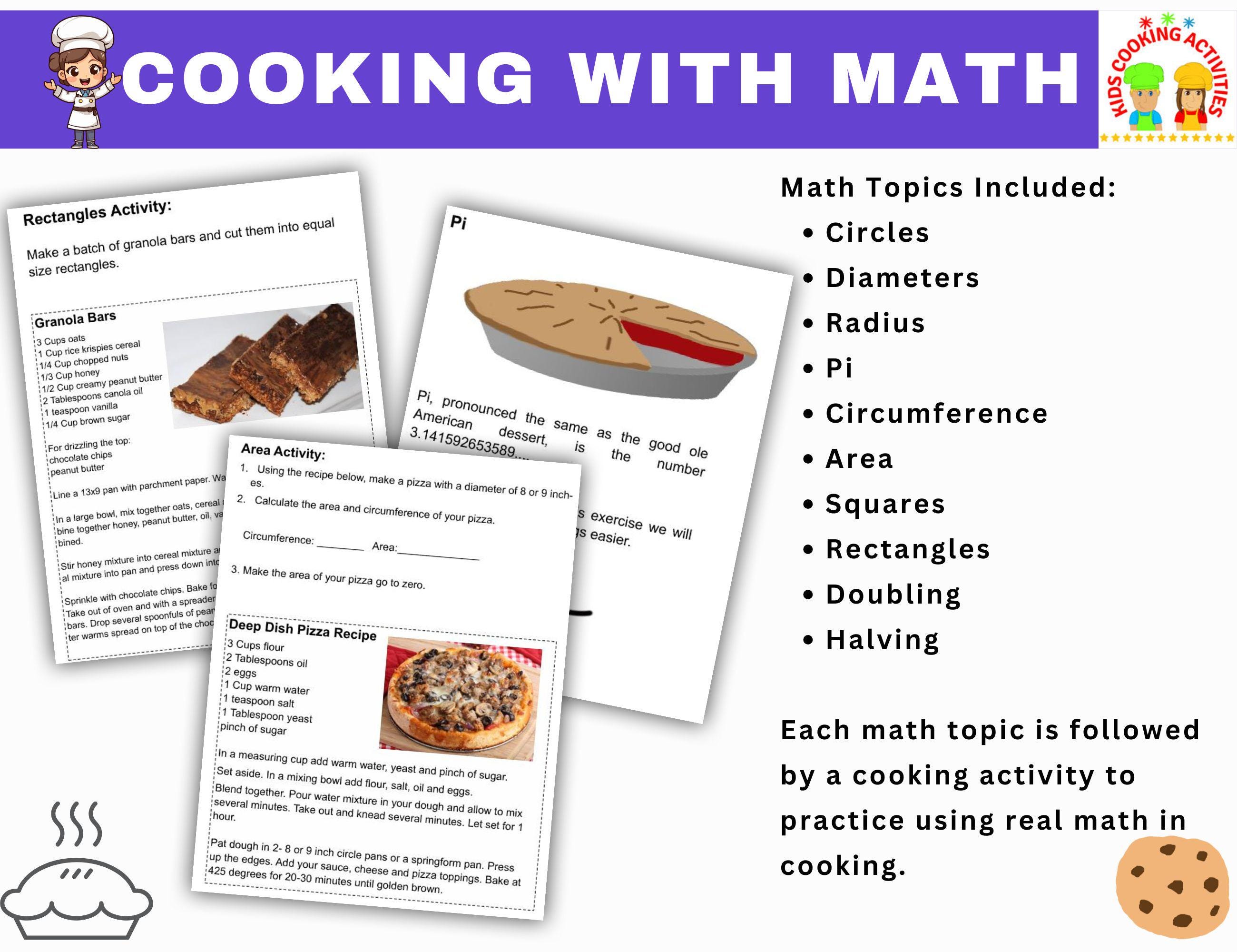 Cooking With Math- Middle School Math and Cooking Activities- Students ...