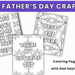 Father’s Day Crafts – Funny Dad Note Cards, Tie Crafts & Coloring Pages ...