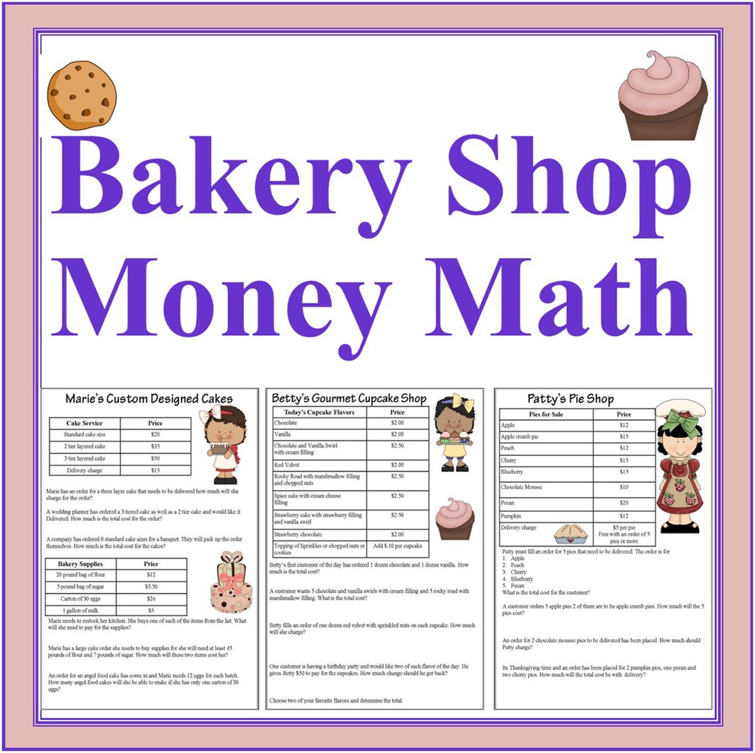 Bakery Shop Money Math Problems – 4 Real-world Money Practice ...