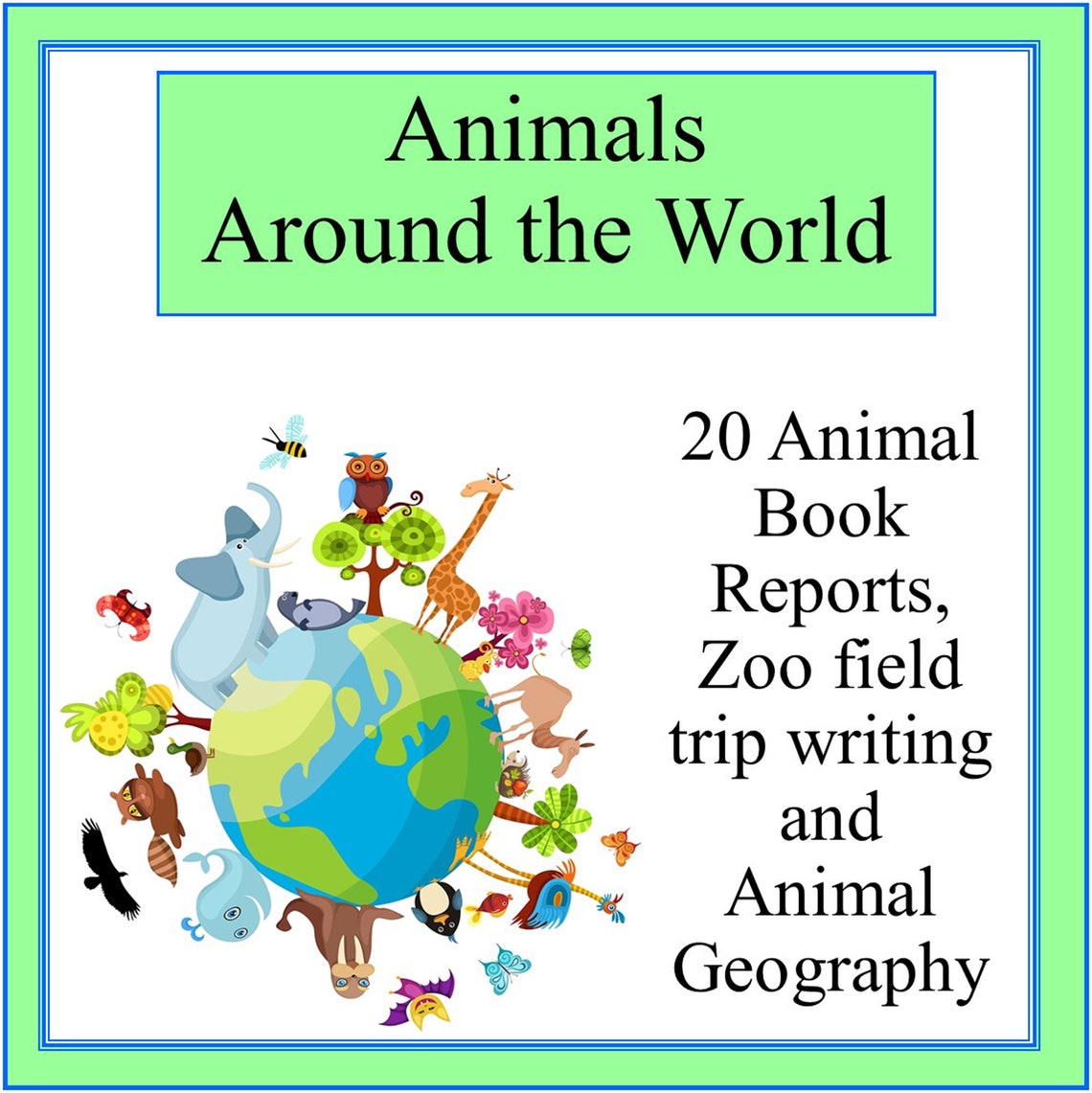 Animals Around the World Reports and Activities, Kids School Printables ...