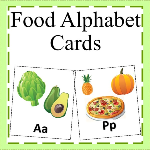 Food Matching Cards - Etsy