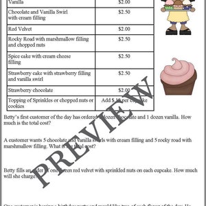 Bakery Shop Money Math Problems – 4 Real-world Money Practice ...