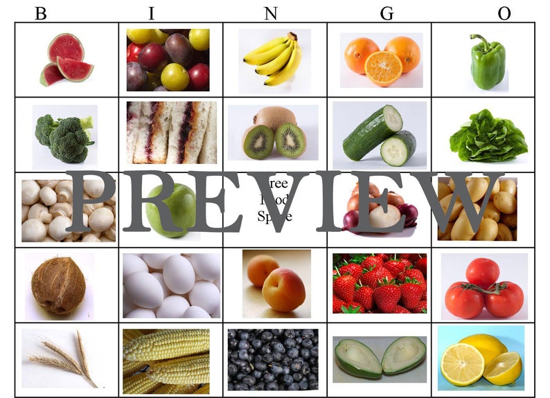 Food Bingo Game and Activities Cooking With Kids Worksheets, Food Theme ...