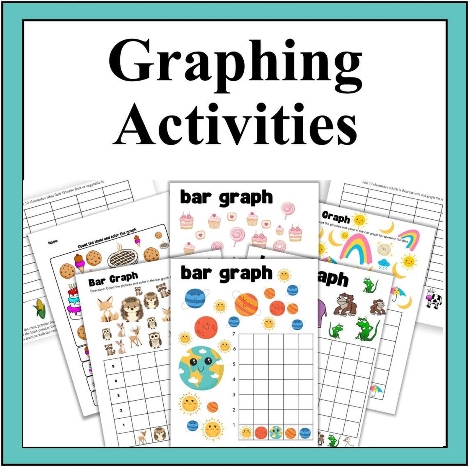 Graphing Worksheets: Real-world Math Activities (digital Download) - Etsy
