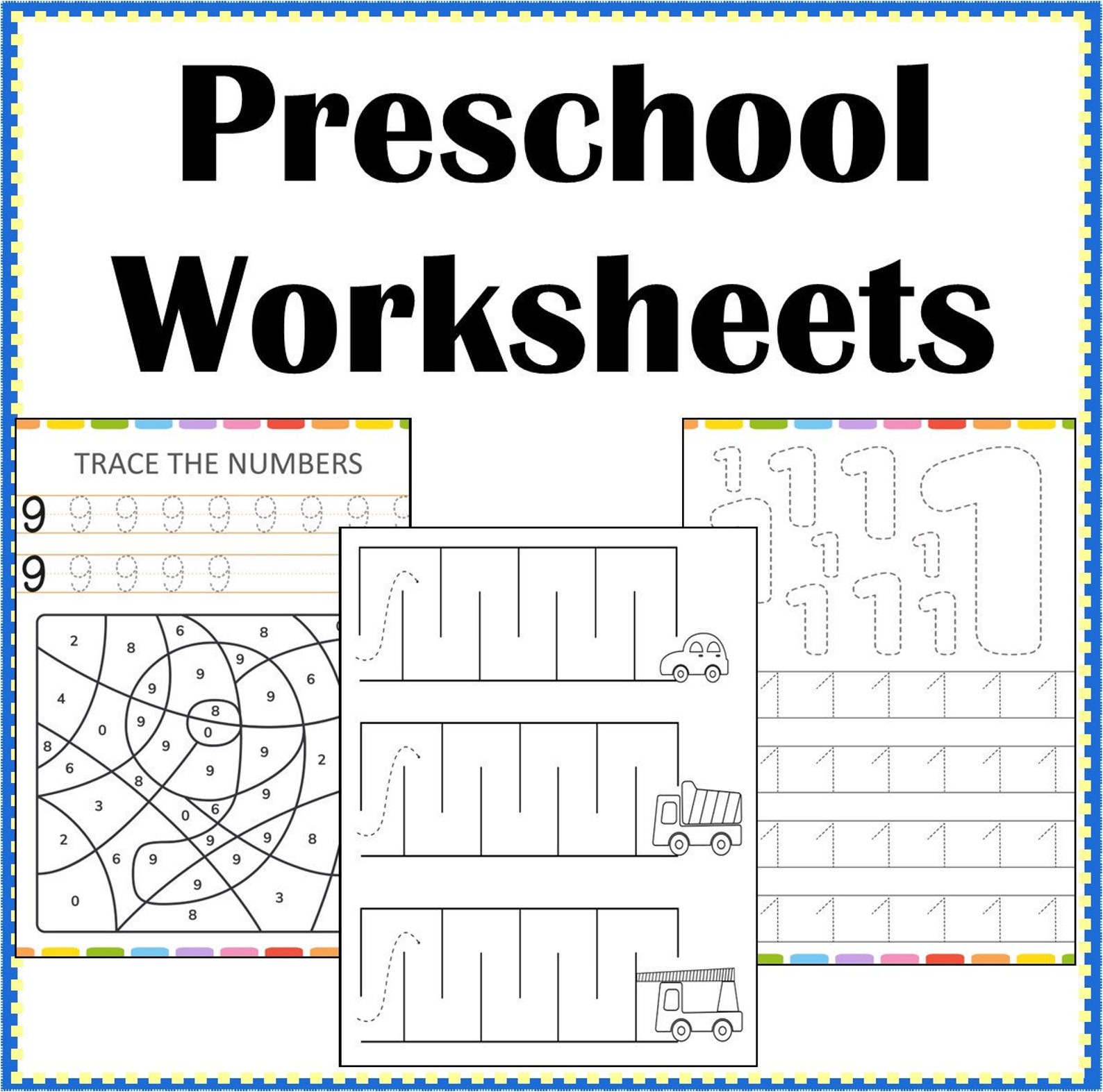 Preschool Kindergarten Worksheet Activities 50 Printable - Etsy