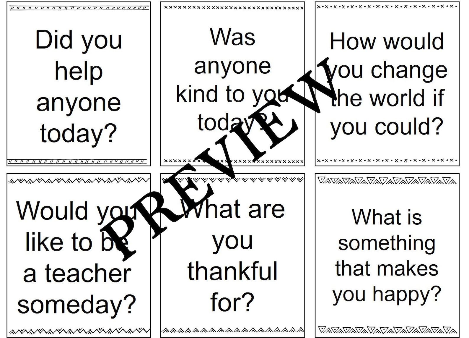 Conversation Starter Cards: Family Discussion Game (digital Download ...