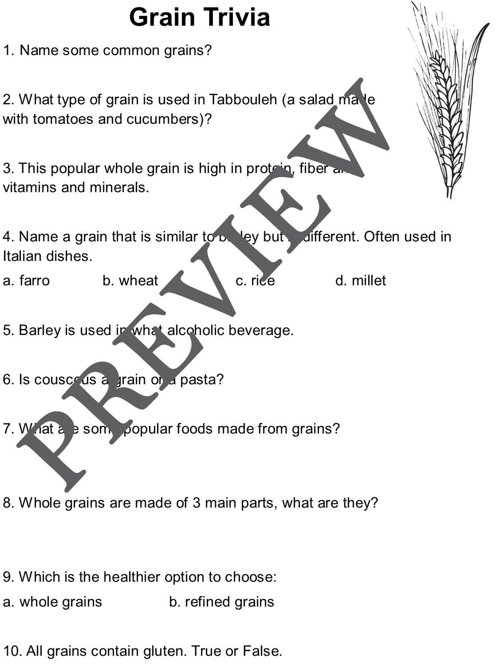 Food Trivia Worksheets And Matching Card Game Food Group Healthy Eating food-trivia-worksheets-and-matching-card-game-food-group-healthy-eating