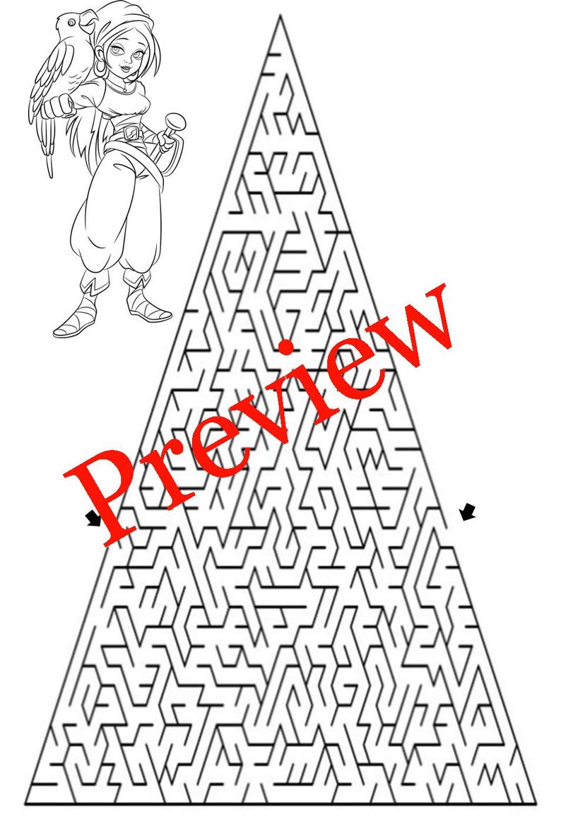 Printable Mazes Games for Kids With a Pirate Theme and 16 Pirate Theme ...